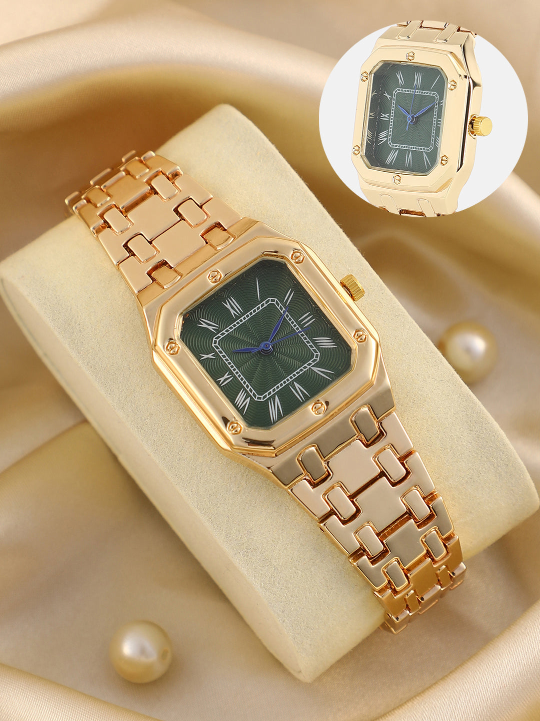 Haute Sauce Women's The Torque Roman Square Watch | California Gold ...