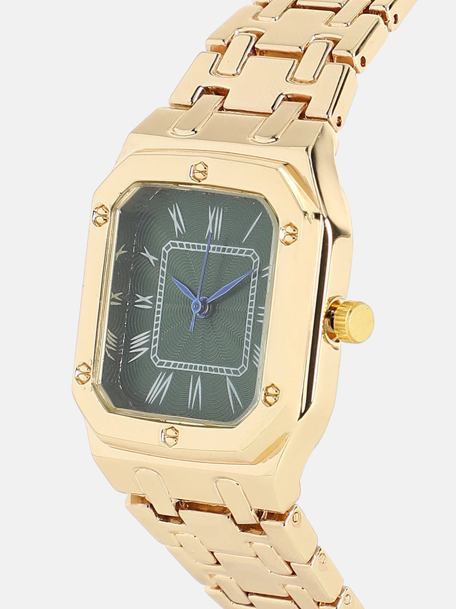Haute Sauce Women's The Torque Roman Square Watch | California Gold ...