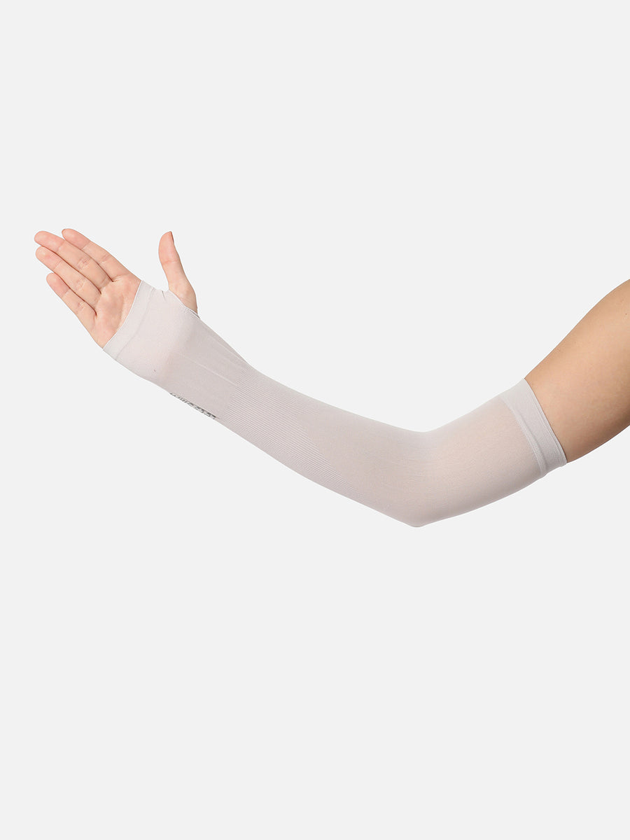 women neutral solid detachable arm sleeves
